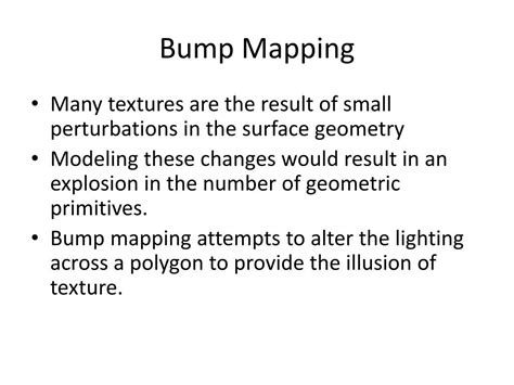 PPT Bump Mapping PowerPoint Presentation Free Download ID