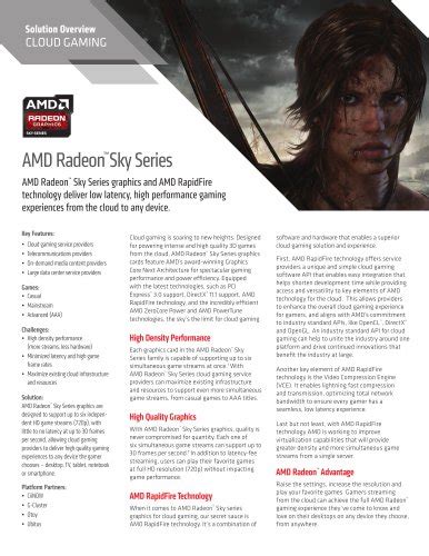 All AMD Catalogs And Technical Brochures