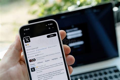 The X New Twitter App On A Iphone Smartphone Editorial Photography