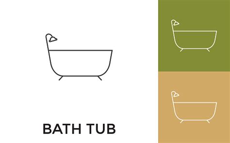 제목으로 편집 가능한 욕조 씬 라인 아이콘 모바일 응용 프로그램 웹 사이트 소프트웨어 및 인쇄 미디어에 유용합니다 0명에 대한 스톡 벡터 아트 및 기타 이미지 Istock