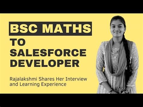 Ajsd Academy The Salesforce Training Hub On Linkedin Bsc Mathematics Fresher Non It To
