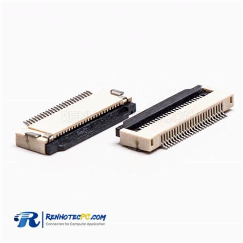 FPC Connectors 0 5MM Pitch 24 Pin Front Flip Bottom Contact Style 2 0H Renhotecpc Com