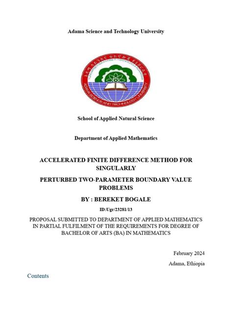 Mathematics Proposal Pdf Numerical Analysis Equations