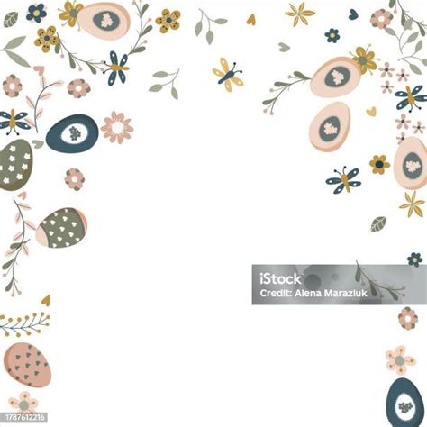 행복한 부활절 배너 달걀 꽃 나뭇 가지의 패턴입니다 카드 배너 포스터 전단지 및 웹용 봄 축제 벡터 일러스트 레이 션 0명에