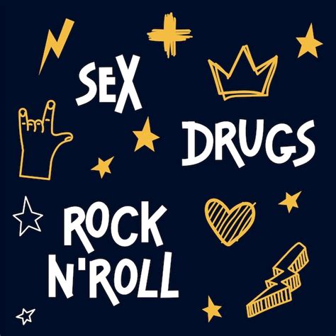 Набор раскрашенных букв Рок н ролл королева рока король рока секс наркотики панки не