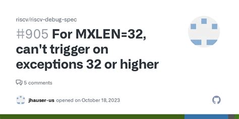for mxlen 32 can t trigger on exceptions 32 or higher · issue 905 · riscv riscv debug spec