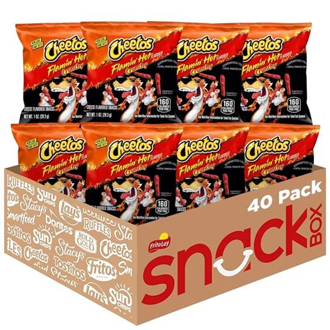 Cheetos Crunchy Flamin Hot Cheese Flavored Snacks 40 Count Pack Of 1
