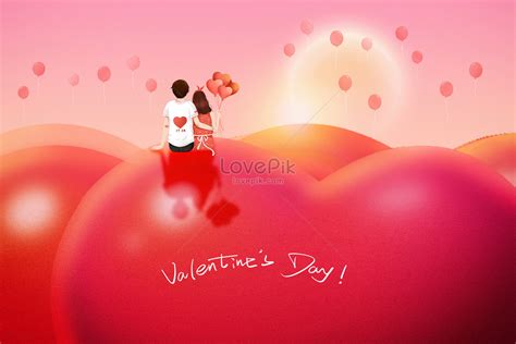 아름다운 발렌타인 데이 포스터 배경 사진 및 창의적인 일러스트 무료 다운로드 Lovepik
