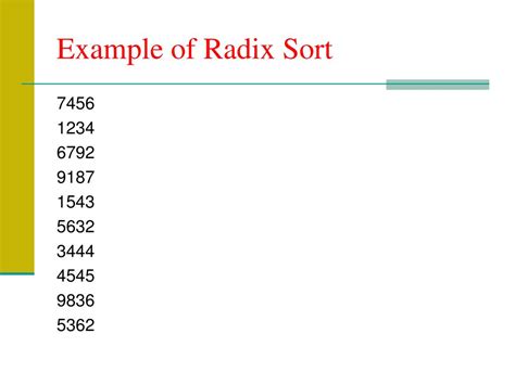 Ppt Radixsort Algorithm Powerpoint Presentation Free Download Id