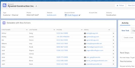 Salesforce Code Crack Lightning Datatable With Row Actions In