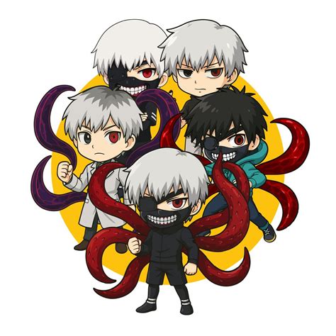 Tokyo Ghoul Chibi Characters Anime Svg Png And Eps Bundle Digital
