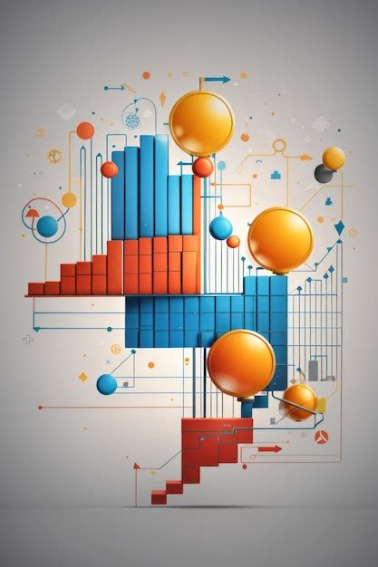 Premium Ai Image Financial Report Pie Chart Bar Chart