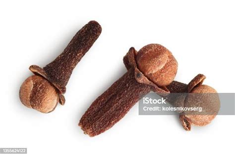 클리핑 경로와 흰색 배경에 고립 된 건조 향신료 정향 맨 위 보기입니다 플랫 레이 0명에 대한 스톡 사진 및 기타 이미지 0