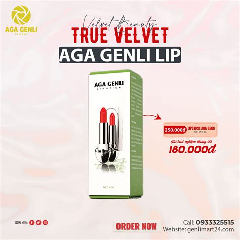 Aga Genli Lip Son Môi Cao Cấp Lên Màu đẹp Dưỡng ẩm Hoàn Hảo Hệ