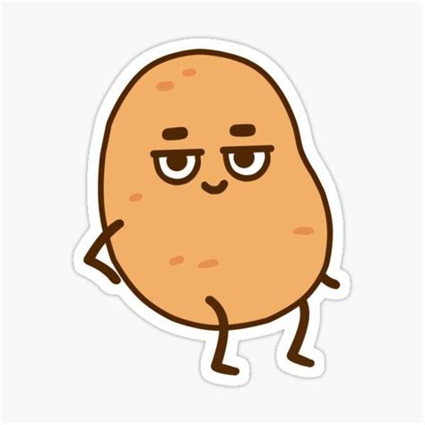 Funny Potato Potato Sticker Aesthetic Potato Text Sticker Potato