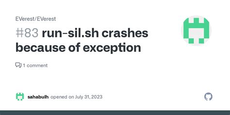 run sil sh crashes because of exception · issue 83 · everest everest