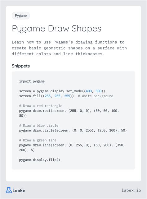 Pygame Draw Shapes