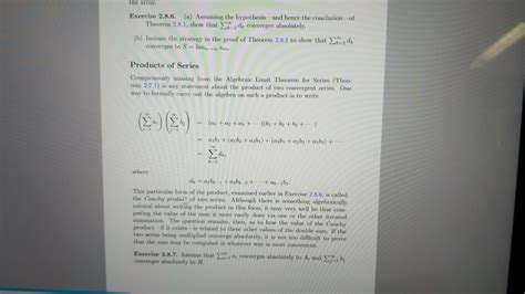 The Array Exercise 286 A Assuming The Hypothesis