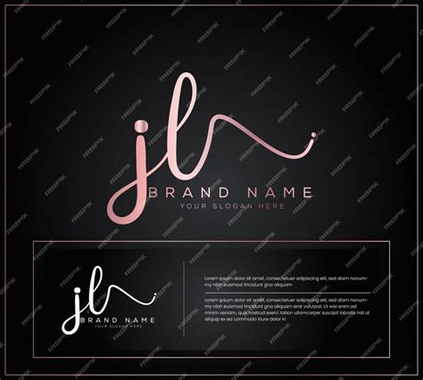 Premium Vector Jl Initial Letter Handwriting And Signature Logo
