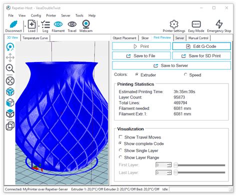 Repetier Host As Frontend Repetier Server