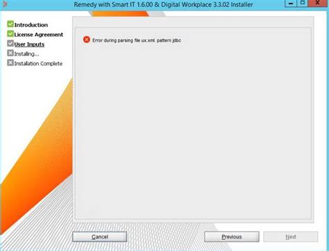 Error During Parsing File Uxxml During Upgrade Installation Of Digital