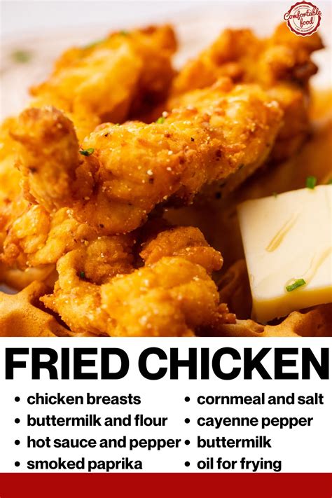 Crispy Fried Chicken Tenders Southern Style Comfortable Food