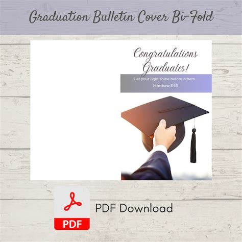 Graduation Program Cover Design Template
