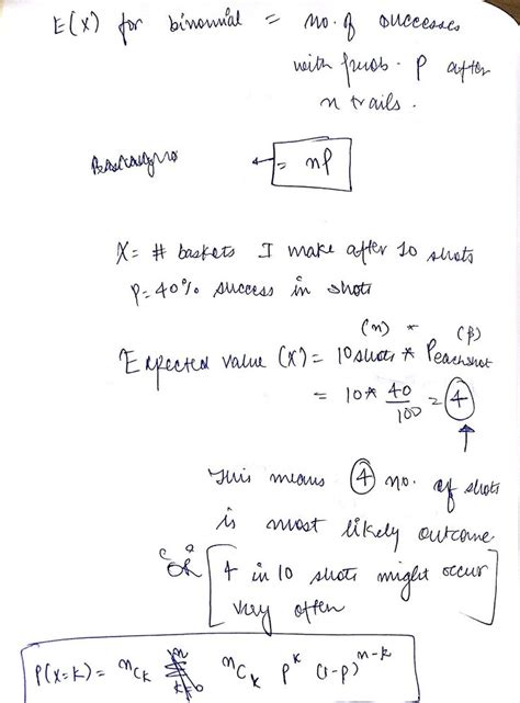 Expected Value Of X In Binomial Distribution