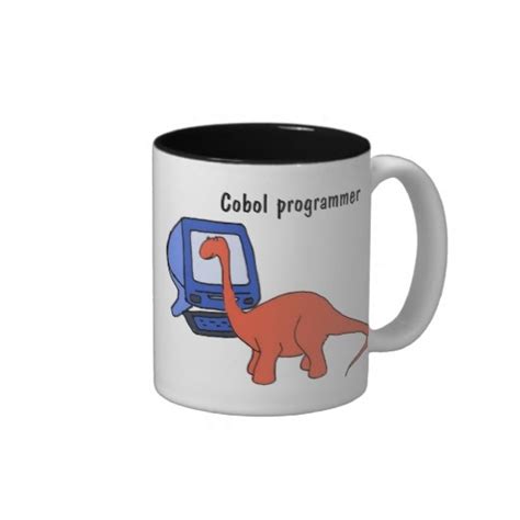cobol programmer dinosaur mug