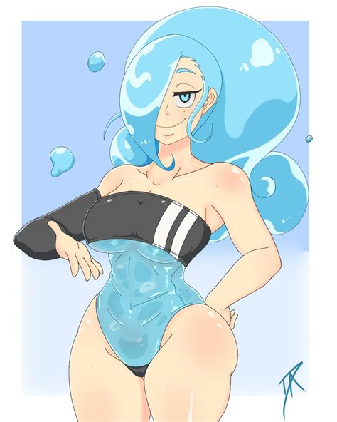 Rule 34 Dalley Le Alpha Female Female Only Gris Swimsuit Hair Over One Eye Long Hair Oc