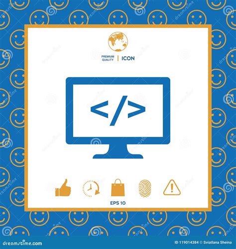 Coding Symbol Icon Stock Vector Illustration Of Site 119014384
