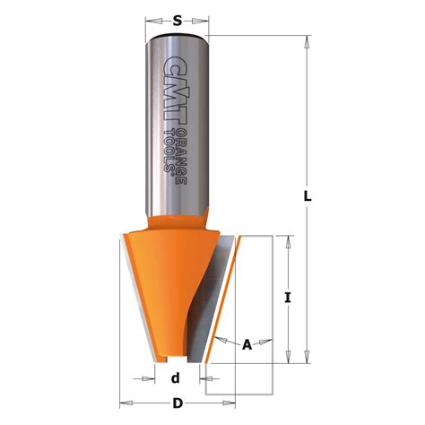 Solid Surface Bevel Bit 8 981 52 Industrial Router Bits Cmt Orange
