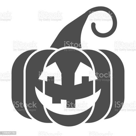 호박 솔리드 아이콘입니다 유령 얼굴 야채 식물입니다 할로윈 파티 벡터 디자인 개념 흰색 배경에 문말 스타일의 그림 가을에 대한 스톡 벡터 아트 및 기타 이미지 Istock