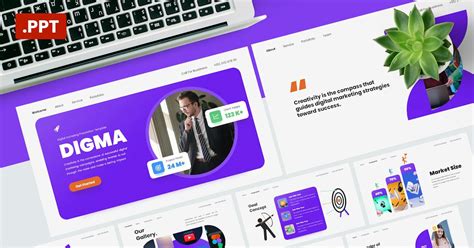 Шаблон Powerpoint для бизнеса в области цифрового маркетинга Шаблоны