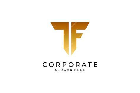 Premium Vector Luxury Design Tf Monogram Logo With Golden Gradient