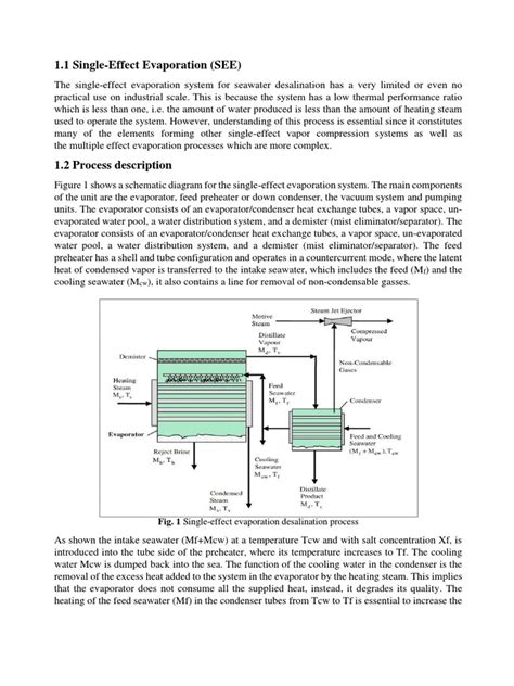 Single Effect Desalination Pdf Heat Transfer Desalination