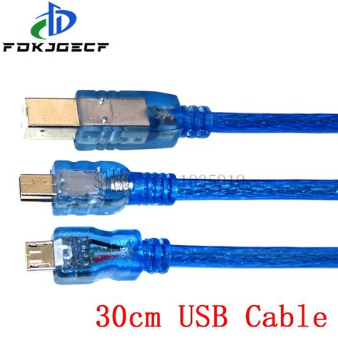30cm Usb Cable For Uno R3 Nano Mega 2560 Leonardo Pro Micro Due Blue High Quality A Type Usb