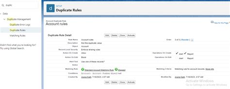 Duplicate Rules And Matching Rules Pashtek