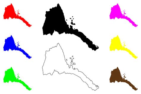 Eritrea Map Vector Illustration Scribble Sketch State Of Eritrea Stock