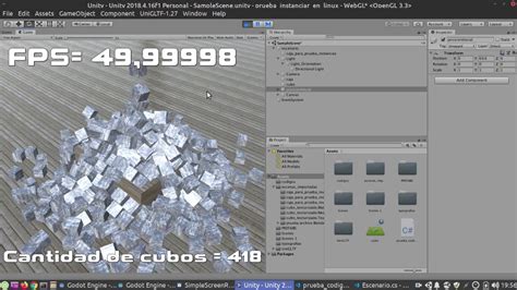 Godot Gdscript Vs Godot C Vs Unity3d Test Linux Y Opengl En Editor