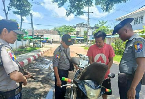 ပေါင်းတည်မြို့နယ်၌ လိုင်စင်မဲ့မော်တော်ဆိုင်ကယ်နှင့် မော်တော်ယာဥ်များ လက