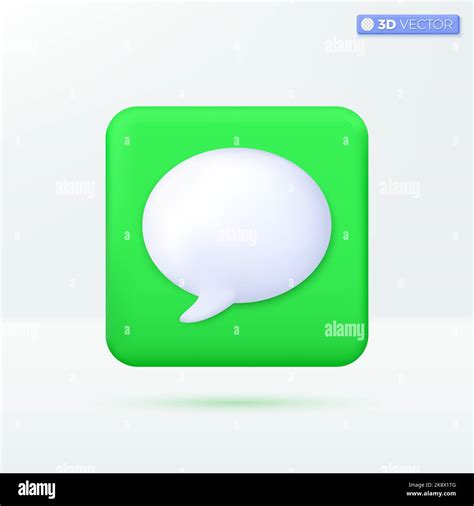Dialog Or Chat Speech Bubble App Icon Symbols Chat Message Message Talk Concept 3d Vector