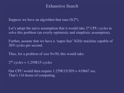 Ppt Exhaustive Search Powerpoint Presentation Free Download Id314315