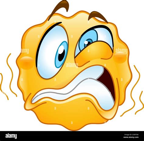 Emoji Emoticon Vibrating Or Trembling Stock Vector Image And Art Alamy