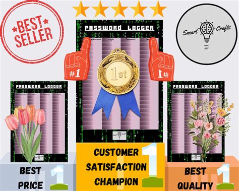 Matrix Style Password Logger Printable Password Tracker And Organizer