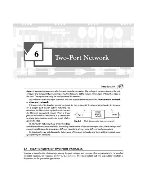 Two Port Networks Z And Y Parameters Examples Pdf