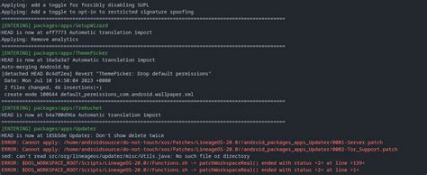 Unable To Patch Lineage 200 Androidpackagesappsupdater · Issue 222