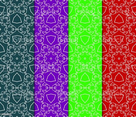 아트 데코 기하학적 배경 설정 합니다 완벽 한 패턴입니다 벡터 일러스트 레이 션입니다 디자인 벽지 0명에 대한 스톡 벡터 아트 및 기타 이미지 Istock