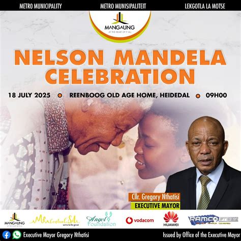 Mangaung A Good Deed For Madiba As Part Of The Citys Nelson Mandela