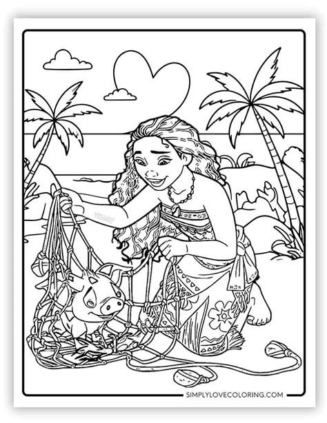 Moana Coloring Page Pdf